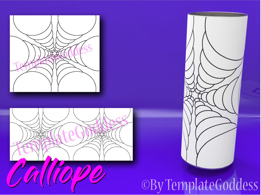 Calliope - Multi color tumbler template for Vinyl cutting machines. Fi ...